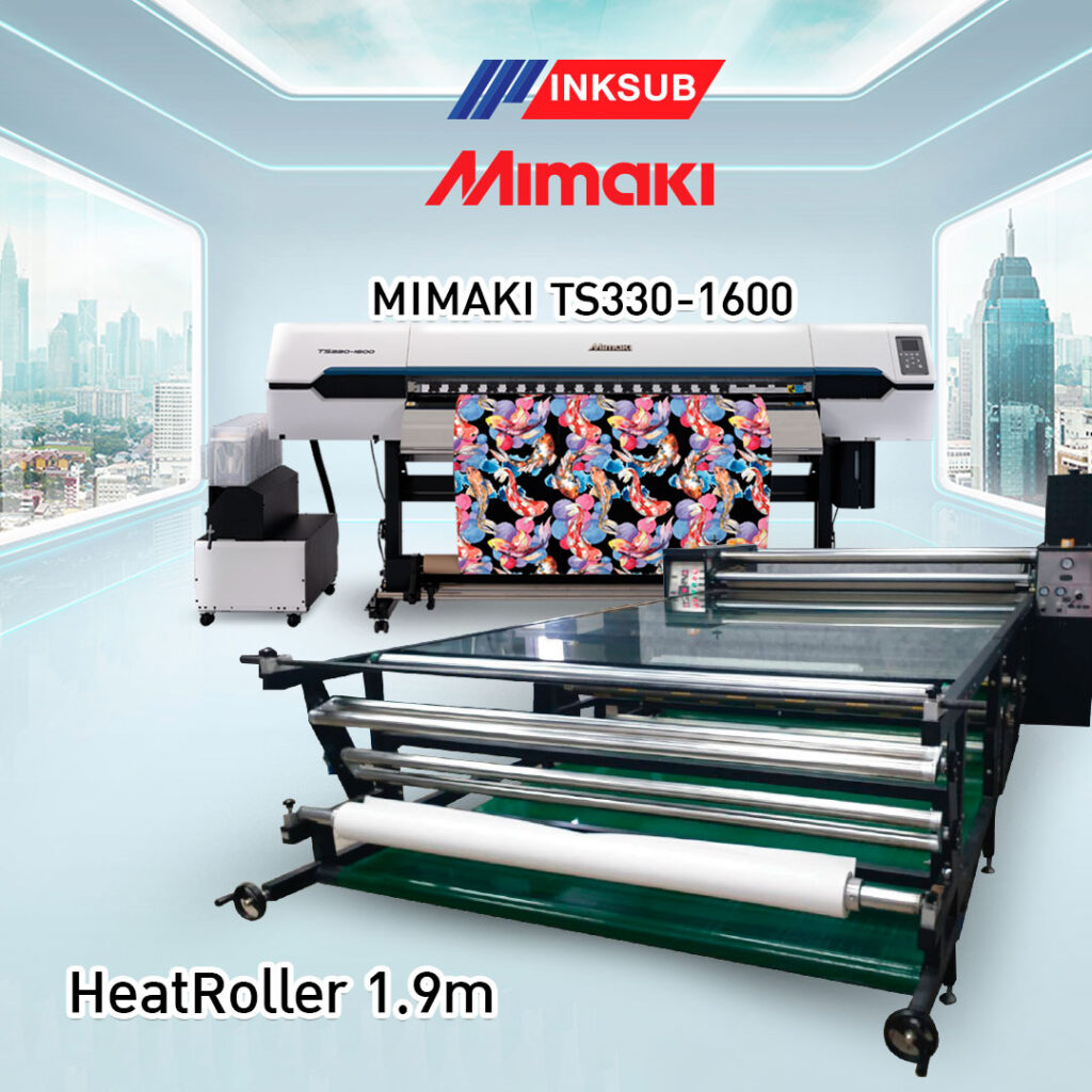 เครื่องพิมพ์เสื้อ mimaki ts330 จับคู่ Heatroller 1.9m - Mimaki Thailand